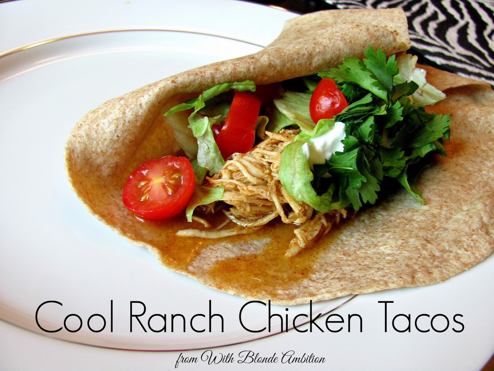 With Blonde Ambition: Cool Ranch Crockpot Chicken Tacos