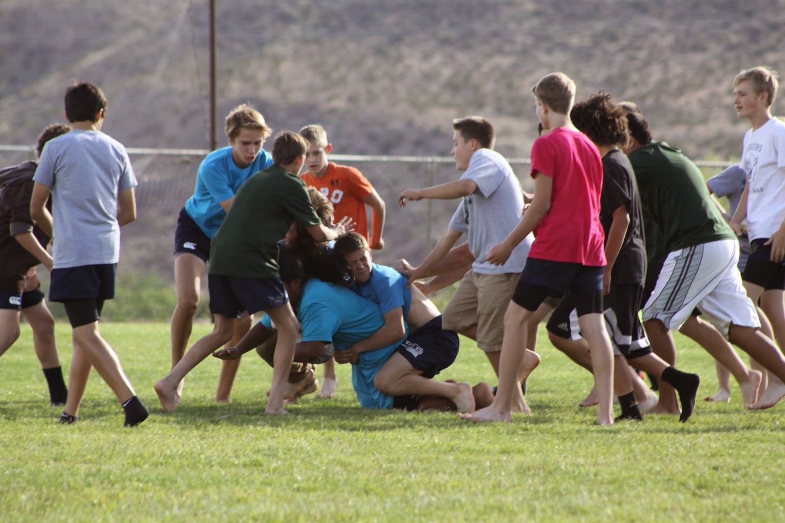 Snapshots of Snow Canyon Rugby: Barefoot Game