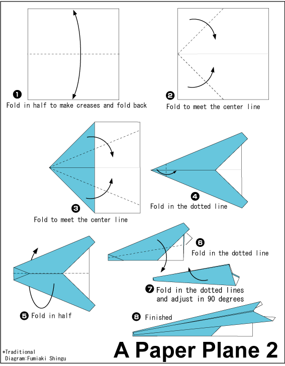 Origami Pesawat Kertas (Origami Paper Plane)