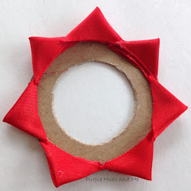 Purple Hues and Me: Folded Ribbon Wreath Ornament