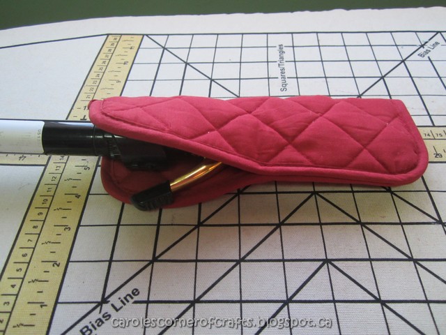 Carole's Corner of Crafts: Sewing - Make a Flat or Curling Iron Holder