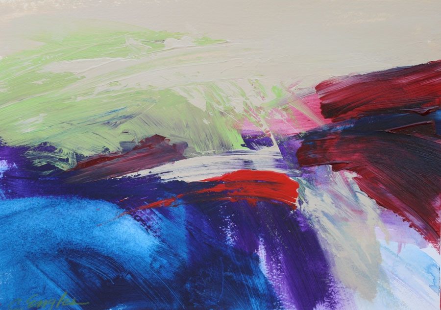 Daily Painters Abstract Gallery: Waves, two, abstract painting by Carol ...