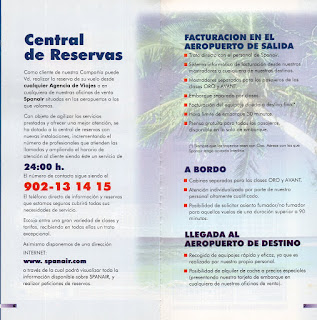 Airline memorabilia: Spanair (1997)