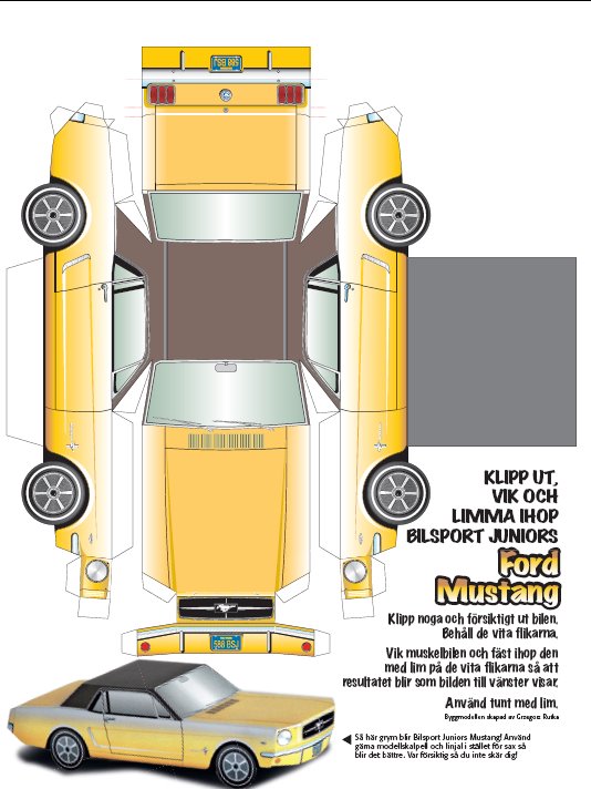 SP. Papel Modelismo: PaperCraft - Ford Mustang