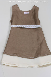 mommy sew pretty: Linen double tier dress