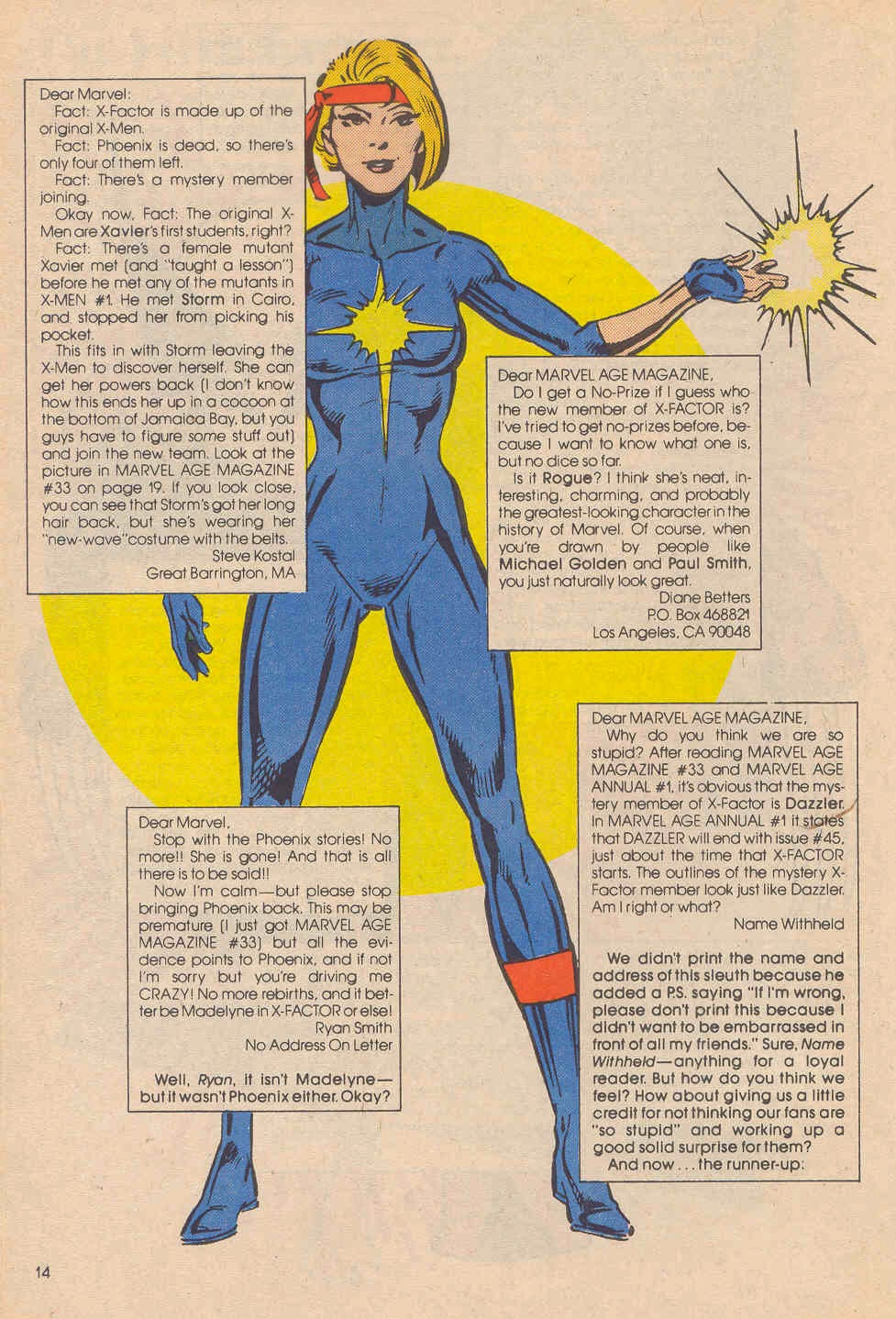 Marvel Comics of the 1980s: 1986 - Marvel Age #36 - X-Factor