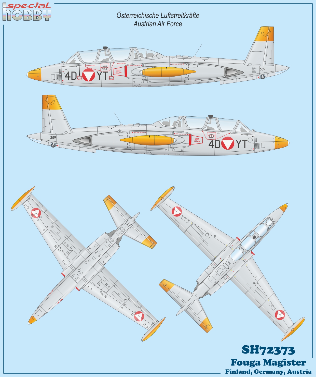 1/72 fouga magister SH72373