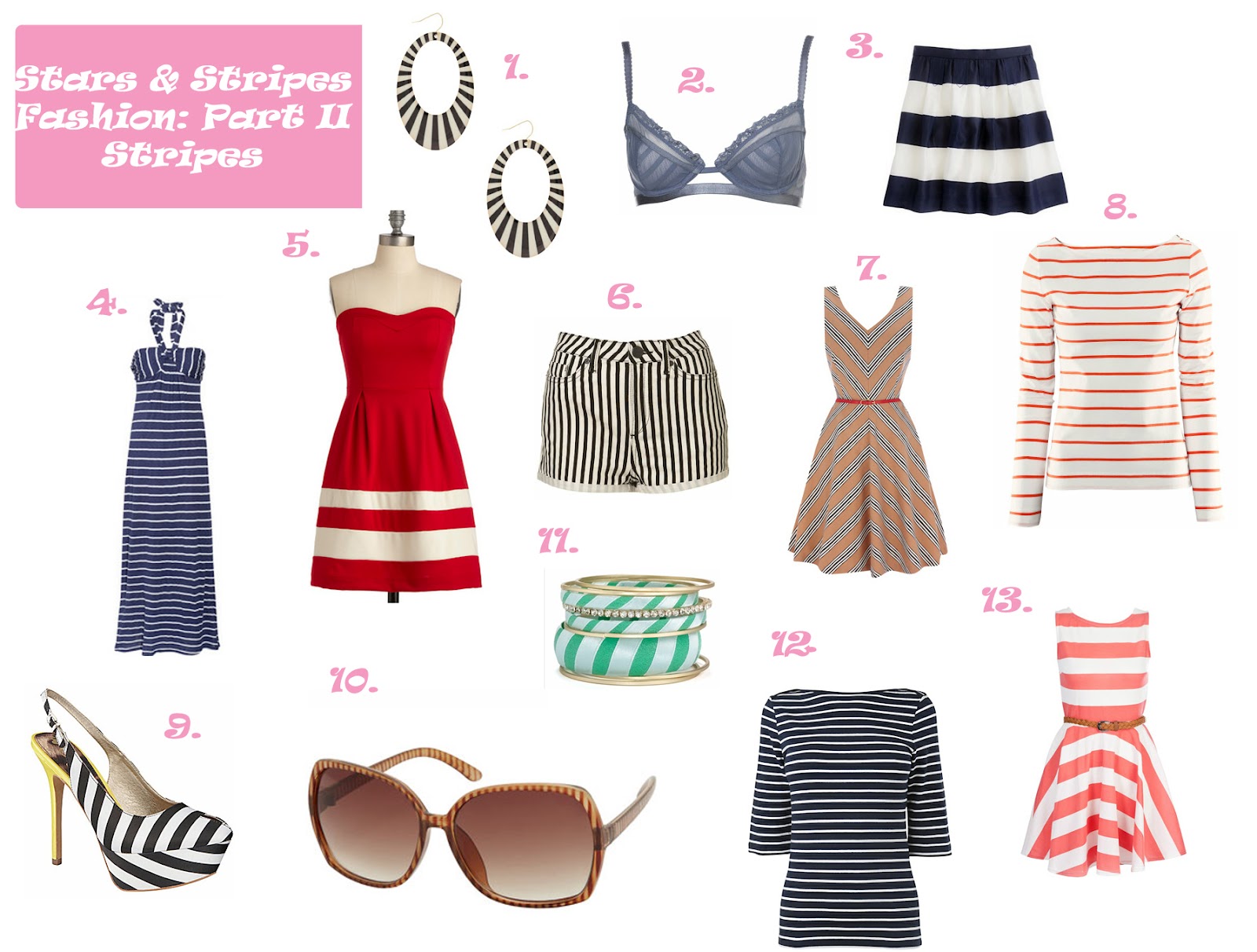 Stars and Stripes Fashion: Part II - Stripes - MyThirtySpot