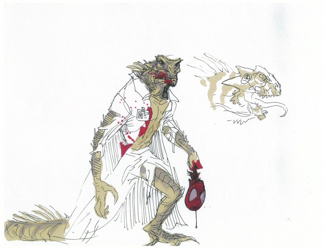 The Amazing Spider Man Lizard Drawing