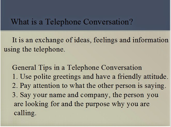 Using the telephone ~ A thru Z of English