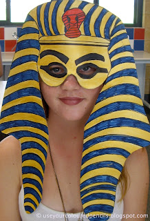 Use Your Coloured Pencils: Tutankhamun Masks
