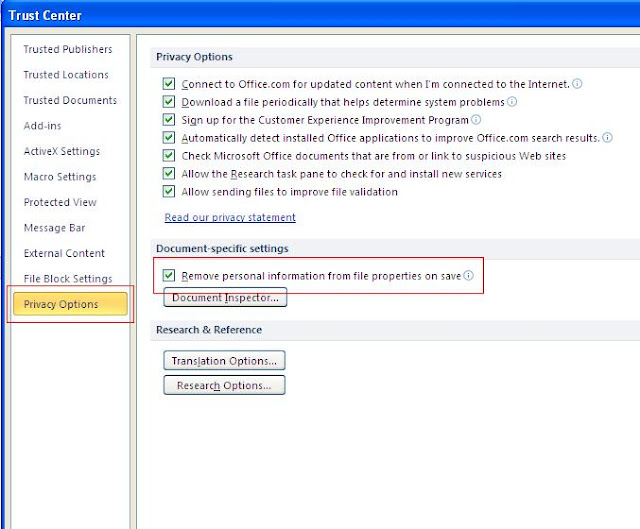 Microsoft Excel : Privacy warning: this document contains macros ...