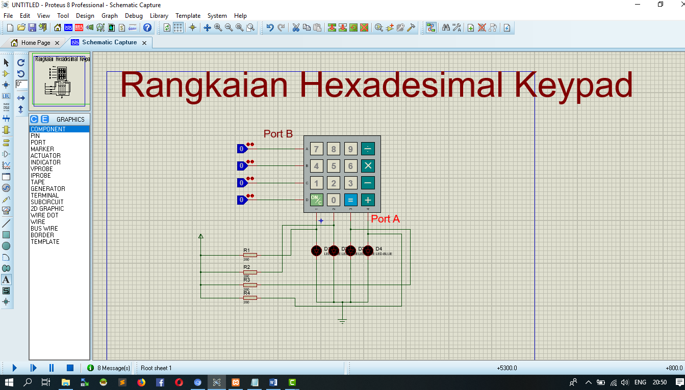 Universitas Andalas: Rangkaian Hexadecimal keypad