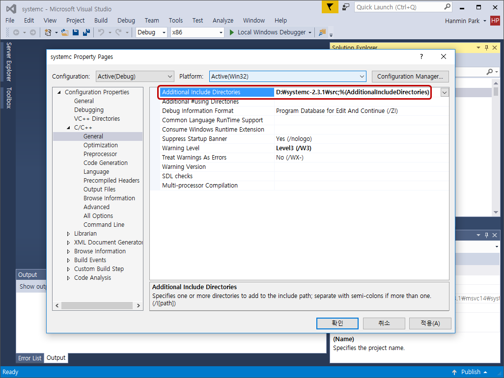 topazus-dev: SystemC with Visual Studio 2015