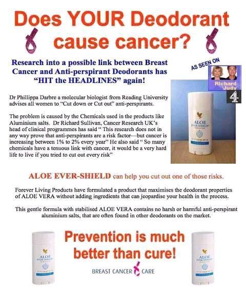 Breast Cancer Alert How safe is your Antiperspirant ~ Naturalhealth ...