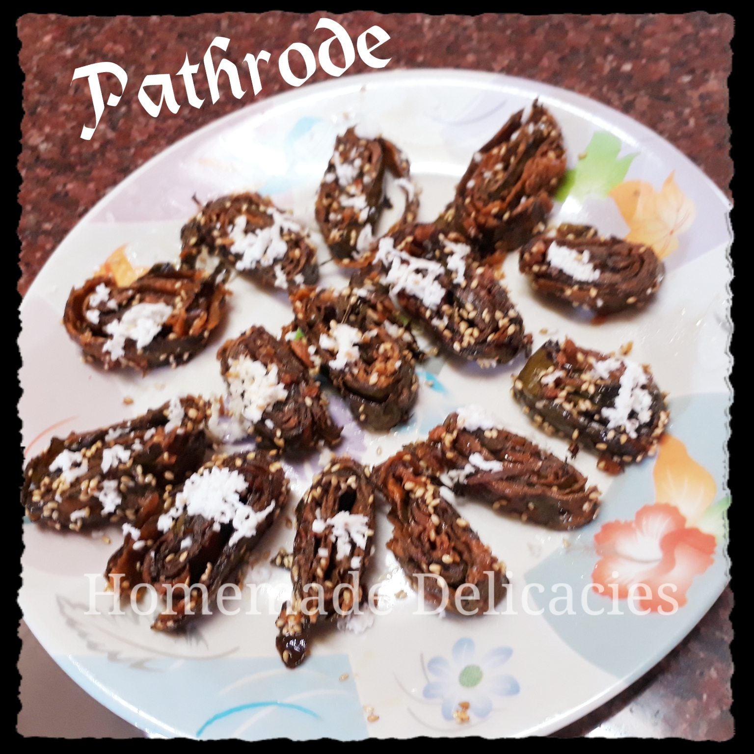 Homemade Delicacies: Pathrode Colocasia leaf(patra)