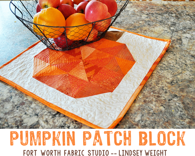 Fort Worth Fabric Studio: Pumpkin Patch Block Tutorial