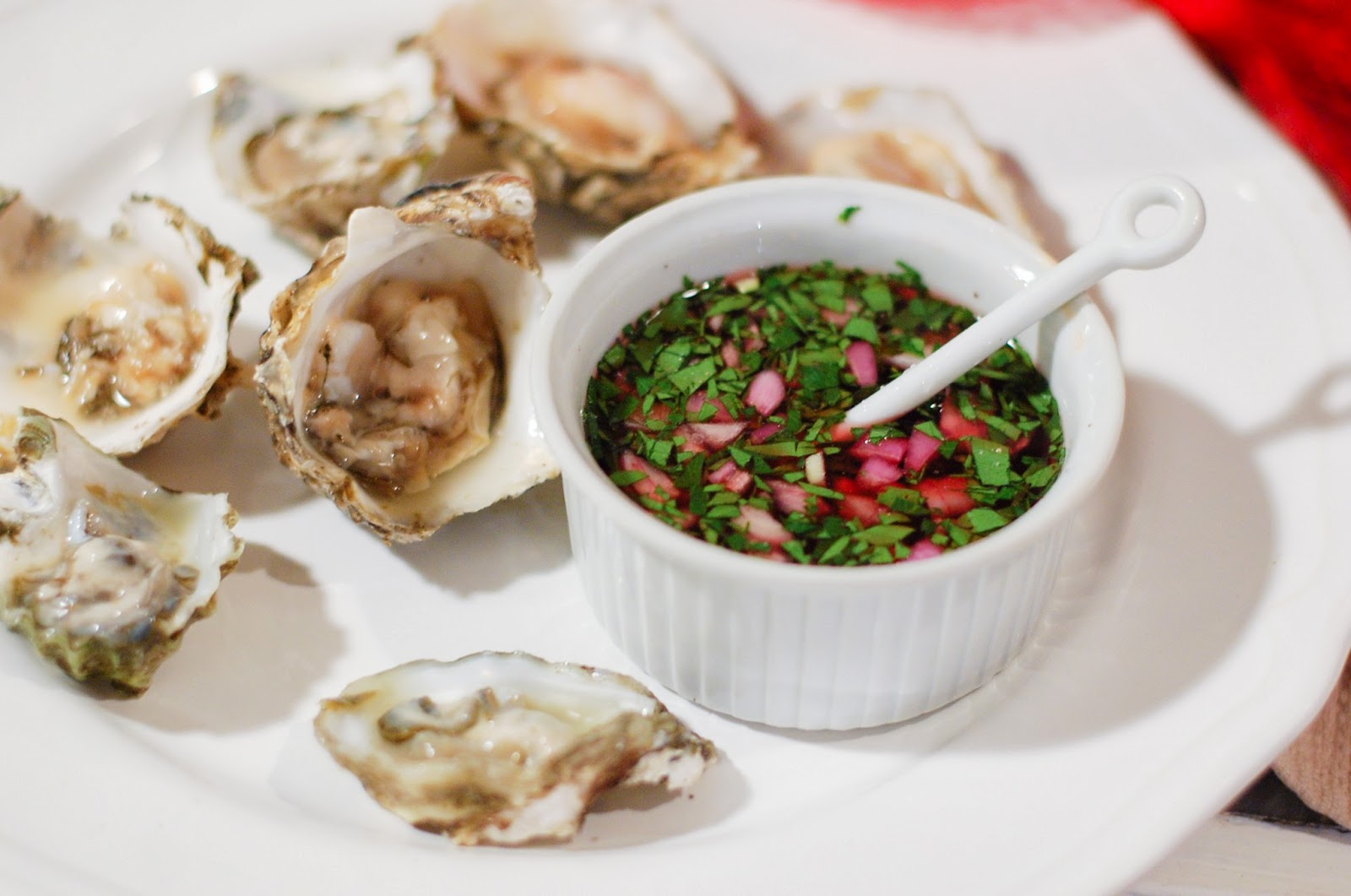 Reckless Abandon: Red Wine Vinegar, Shallot and Cucumber Mignonette