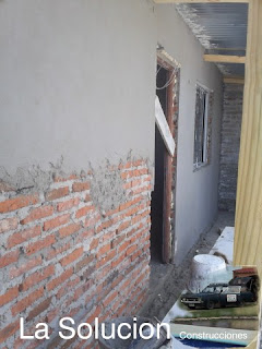 Revoque grueso fretachado