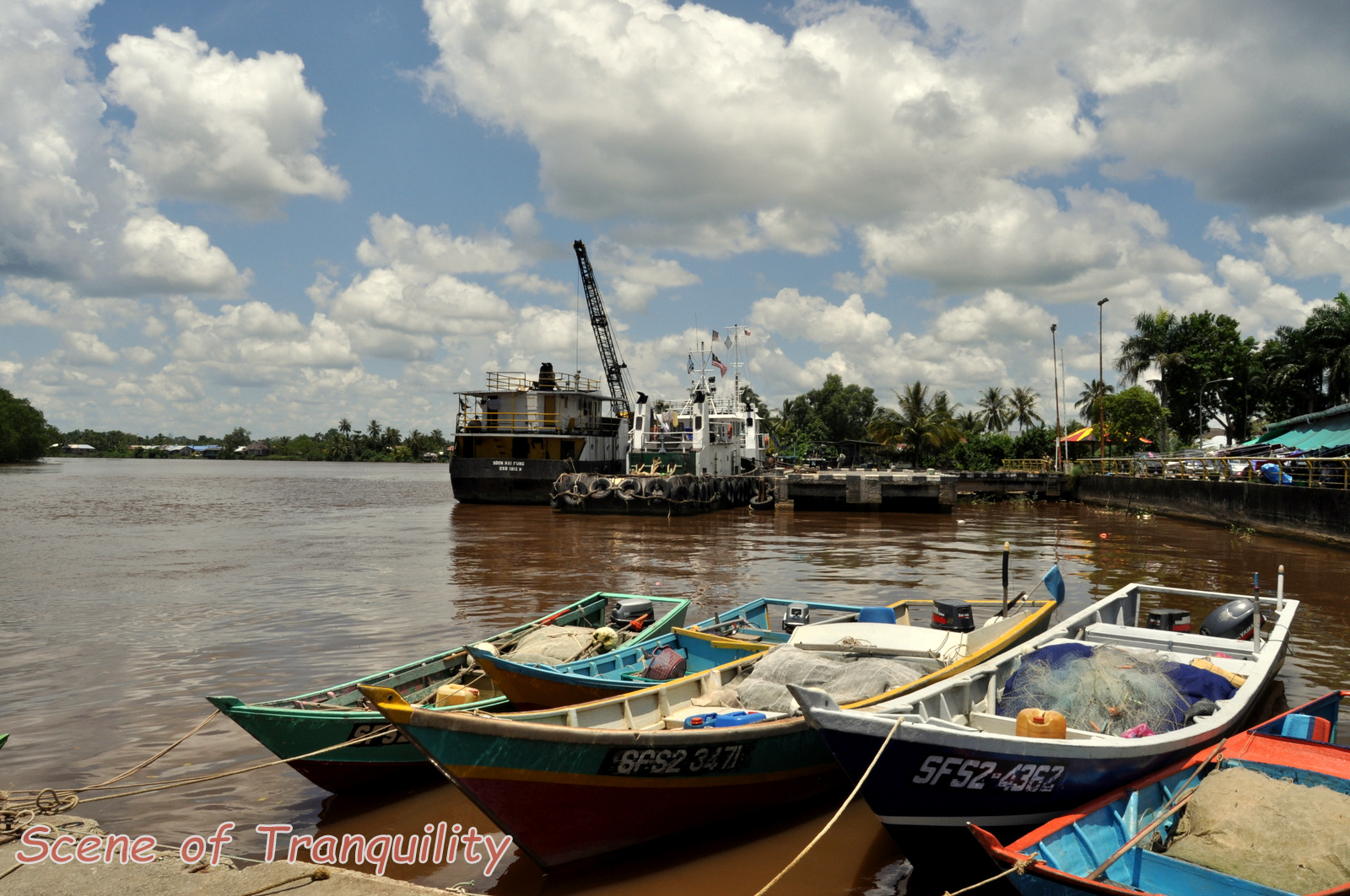 Scene of Tranquility: Mukah Riverside scene