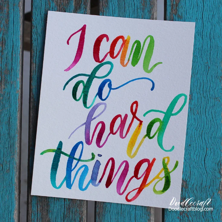 Waterbrush Ombre Calligraphy and Lettering!