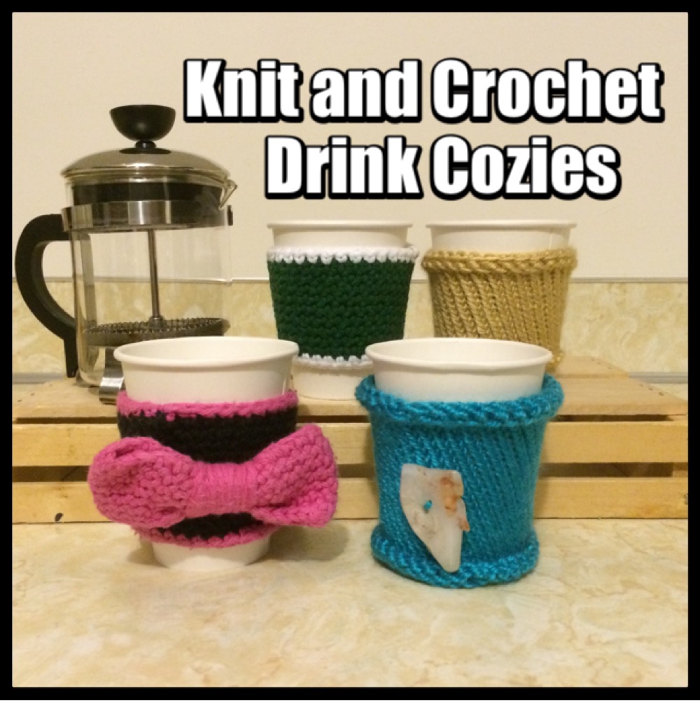 Monzy Roo's Fun-Time Crafty Blog: Free Knit and Crochet Drink Cozy Patterns