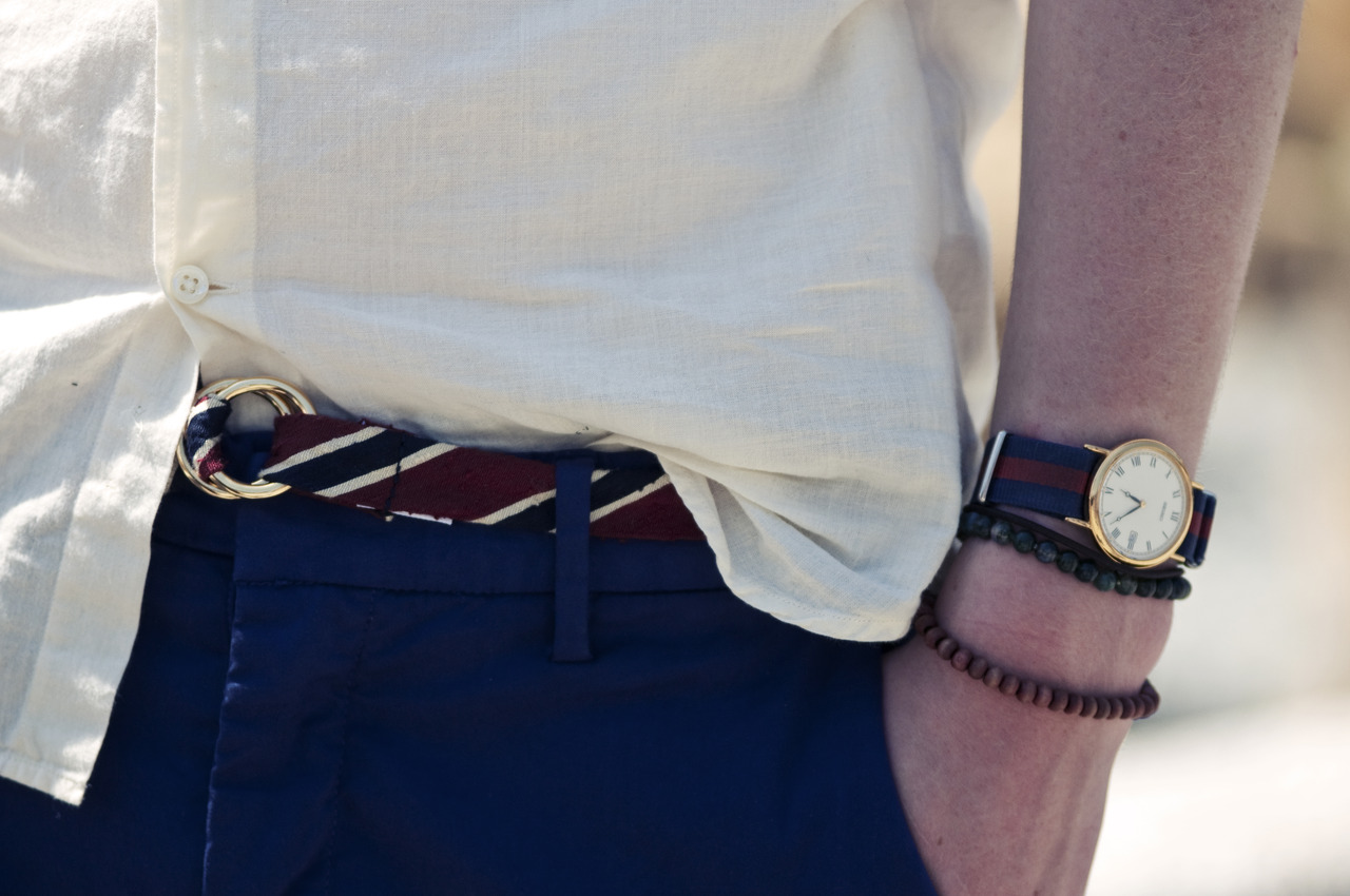 MY FASHION TRICKS: Men's street style (striped watch strap)