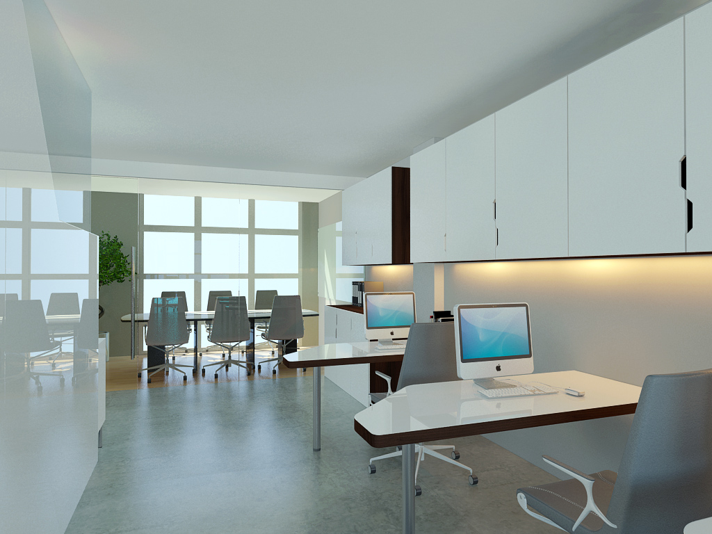 Futuristic office space concept - Freelance for Interior Design 3D ...