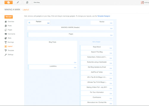MAKING A MARK: Blogger has a new Interface (in draft)