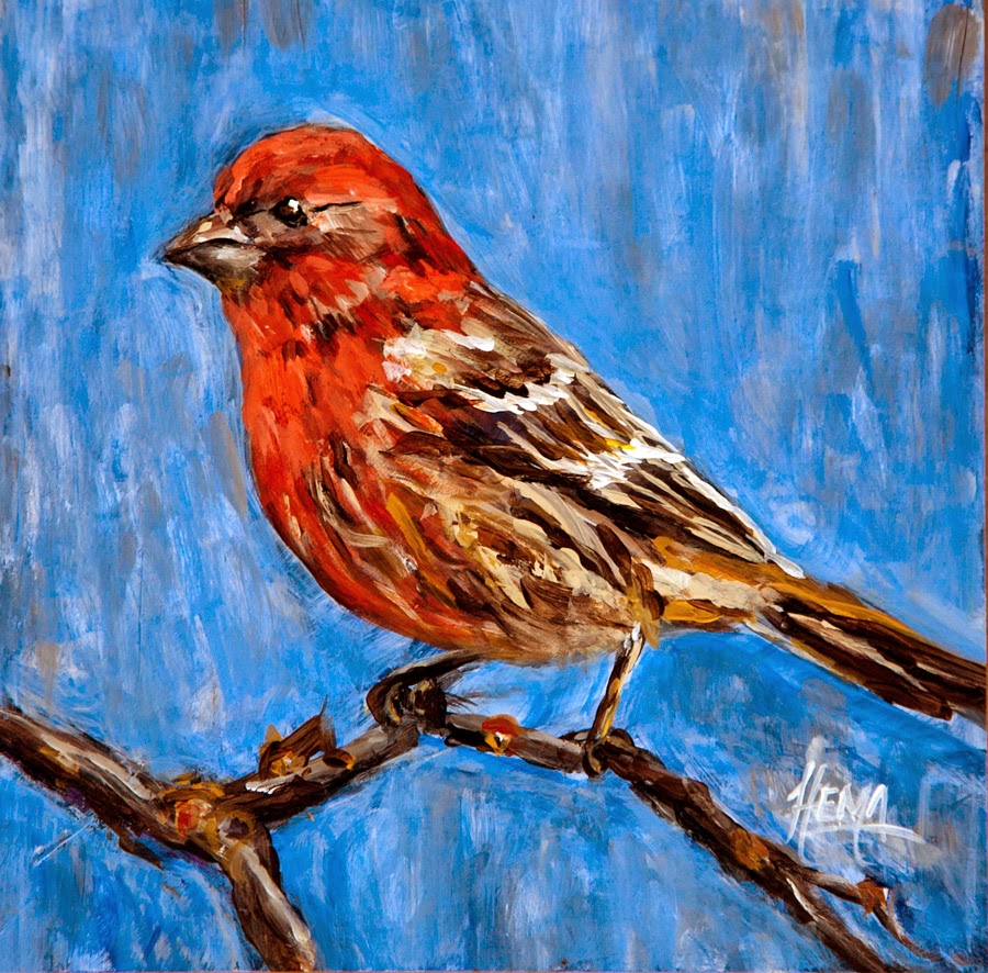 From My Canvas: Weekly Painting #13 - Cuppa Finch