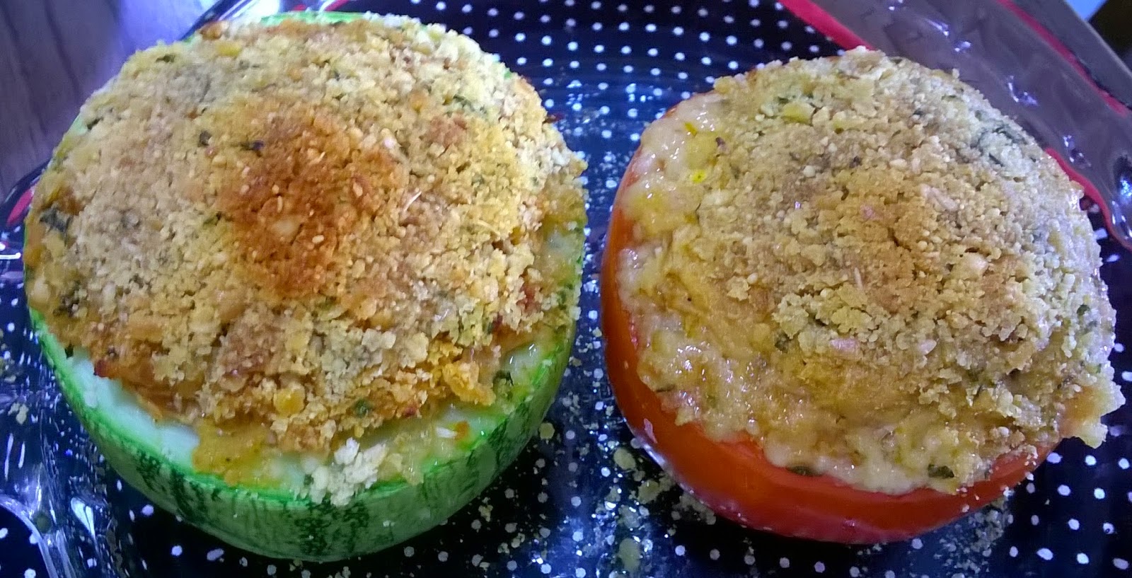 Aventuras Culinárias: Legumes Recheados (Abobrinha e Tomate)