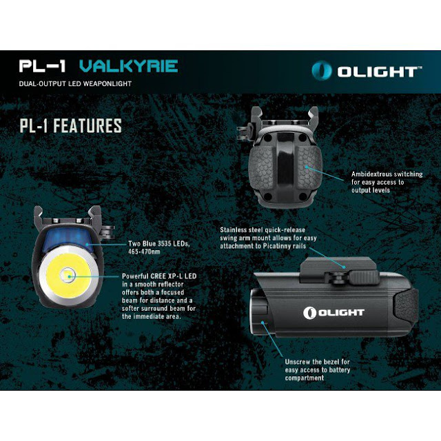 Sun Flashlight จำหน่าย ไฟฉายประสิทธิภาพสูง: ไฟฉายติดปืนสั้น Olight PL-1 ...