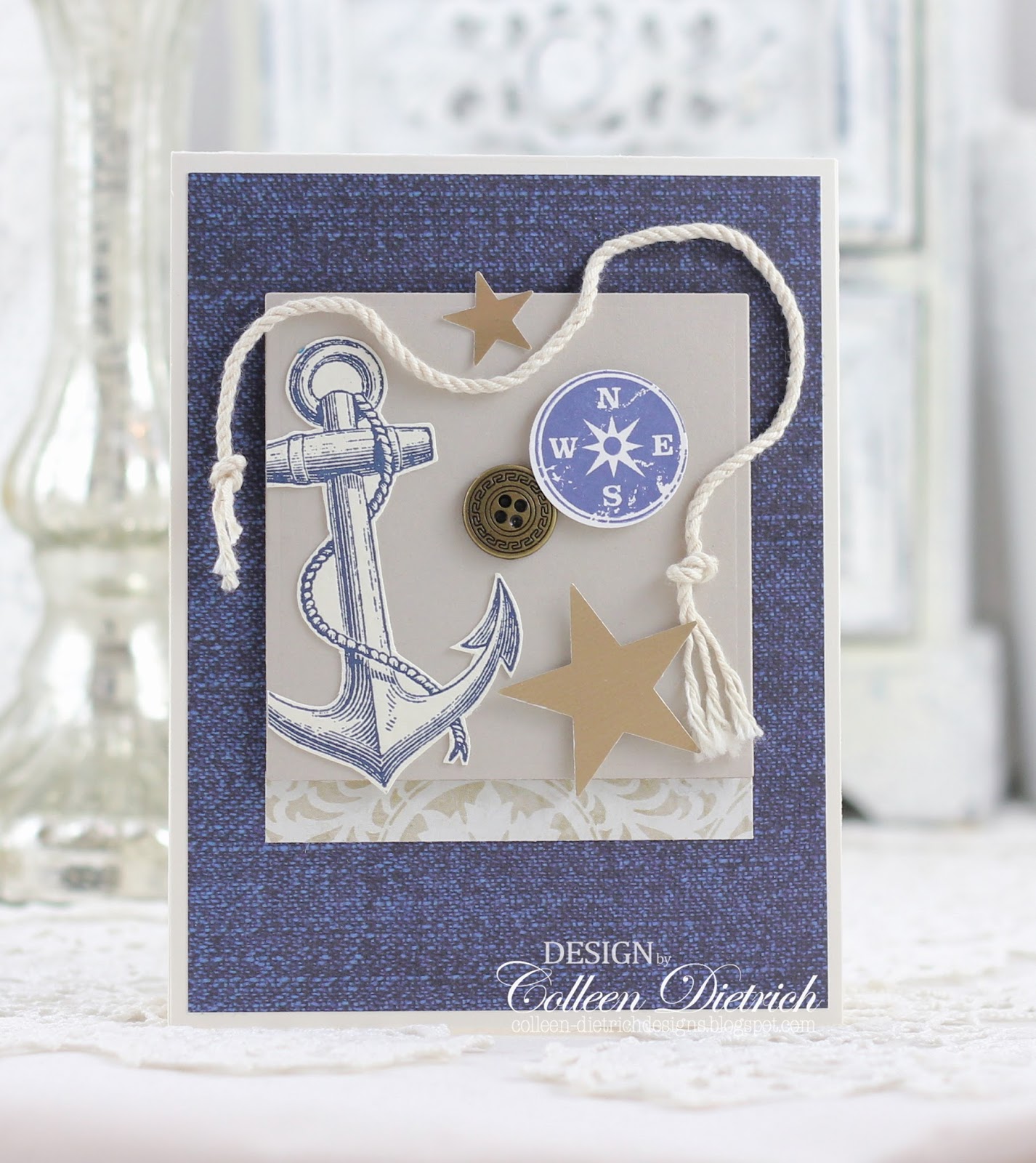 A nautical card for my love | Colleen Dietrich Designs