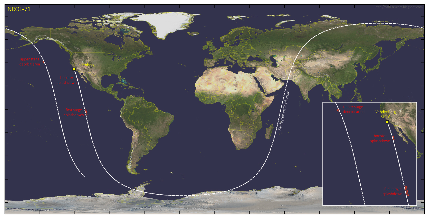 SatTrackCam Leiden (b)log: NROL-71: an enigmatic launch [UPDATED]