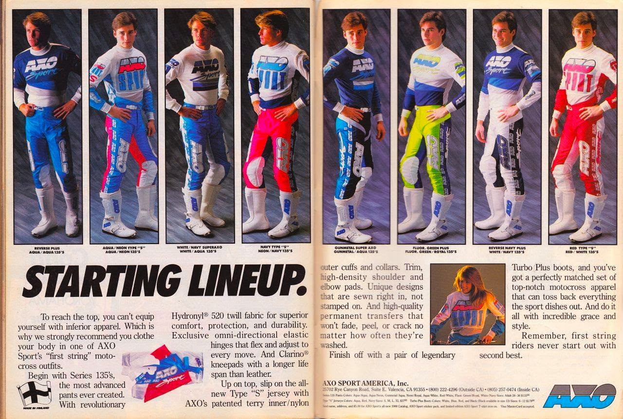 MotoGp: Axo Motocross Gear Throwback Ads '80s-'90s
