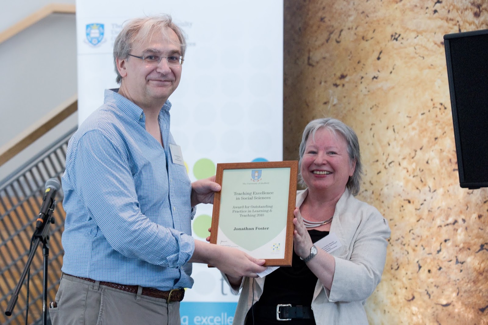Dr Jonathan Foster receives TESS Award