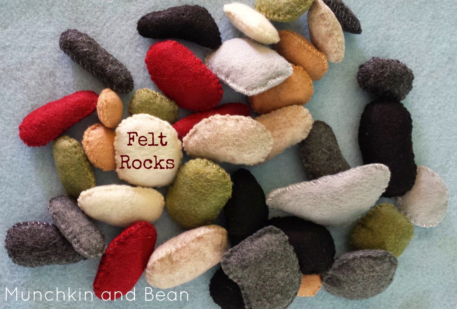 Munchkin and Bean: Felt Rocks