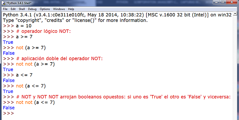 APRENDER A PROGRAMAR CON PYTHON: T1. LOS TIPOS NONE Y BOOLEANO. POCO ...