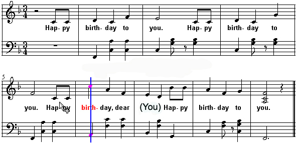 Nốt nhạc bài Happy Birthday - công ty in ấn