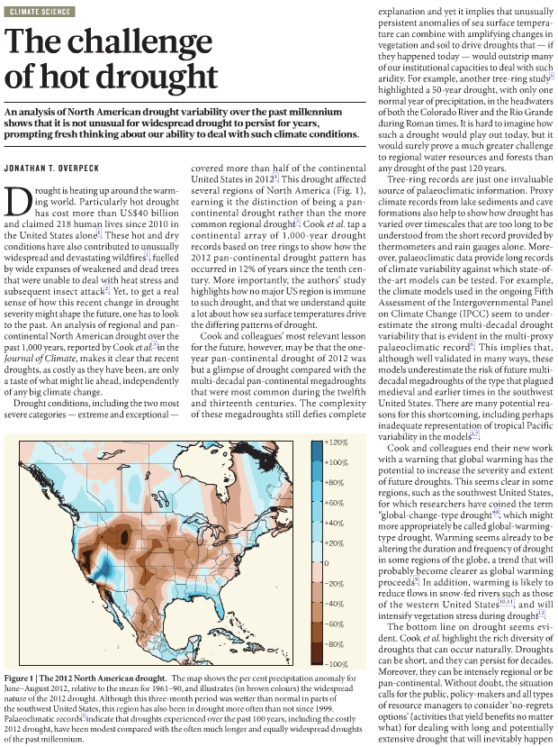 THE HOCKEY SCHTICK: New paper finds North American droughts were far ...