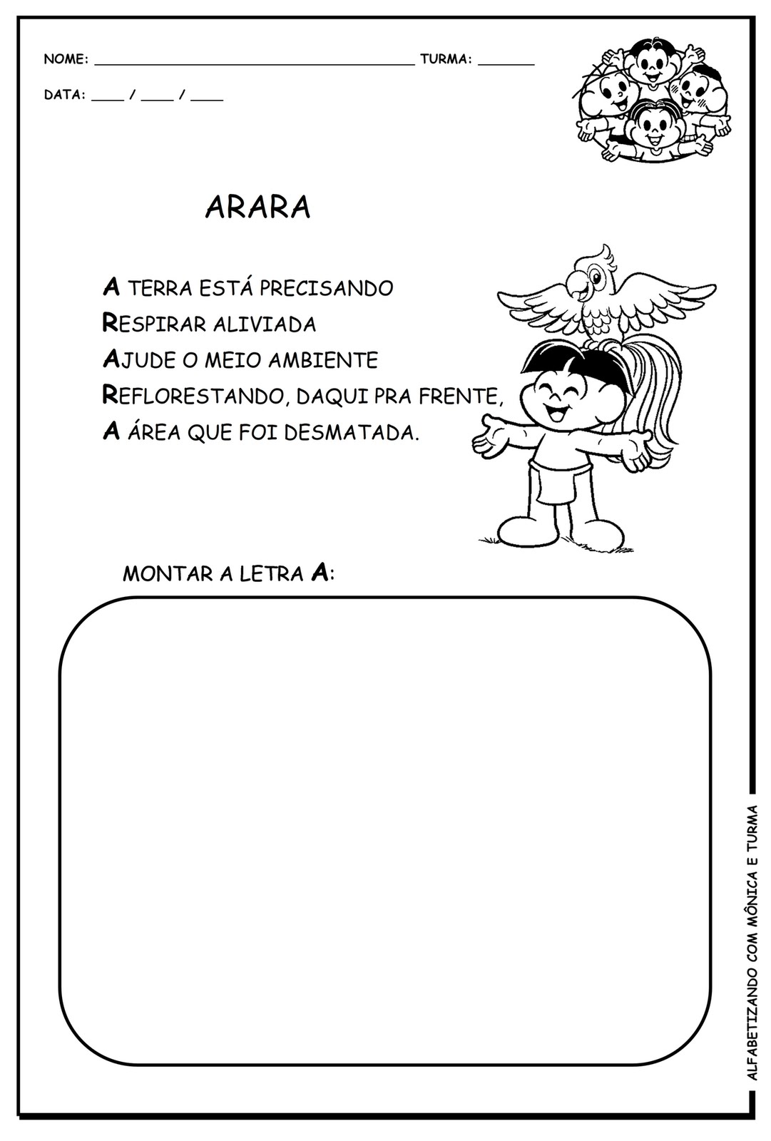 Alfabetizando com Mônica e Turma: 2012