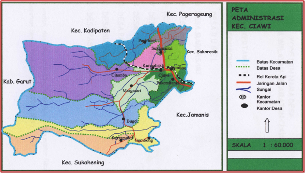 Peta WIlayah Kecamatan Ciawi ~ KECAMATAN CIAWI KABUPATEN TASIKMALAYA