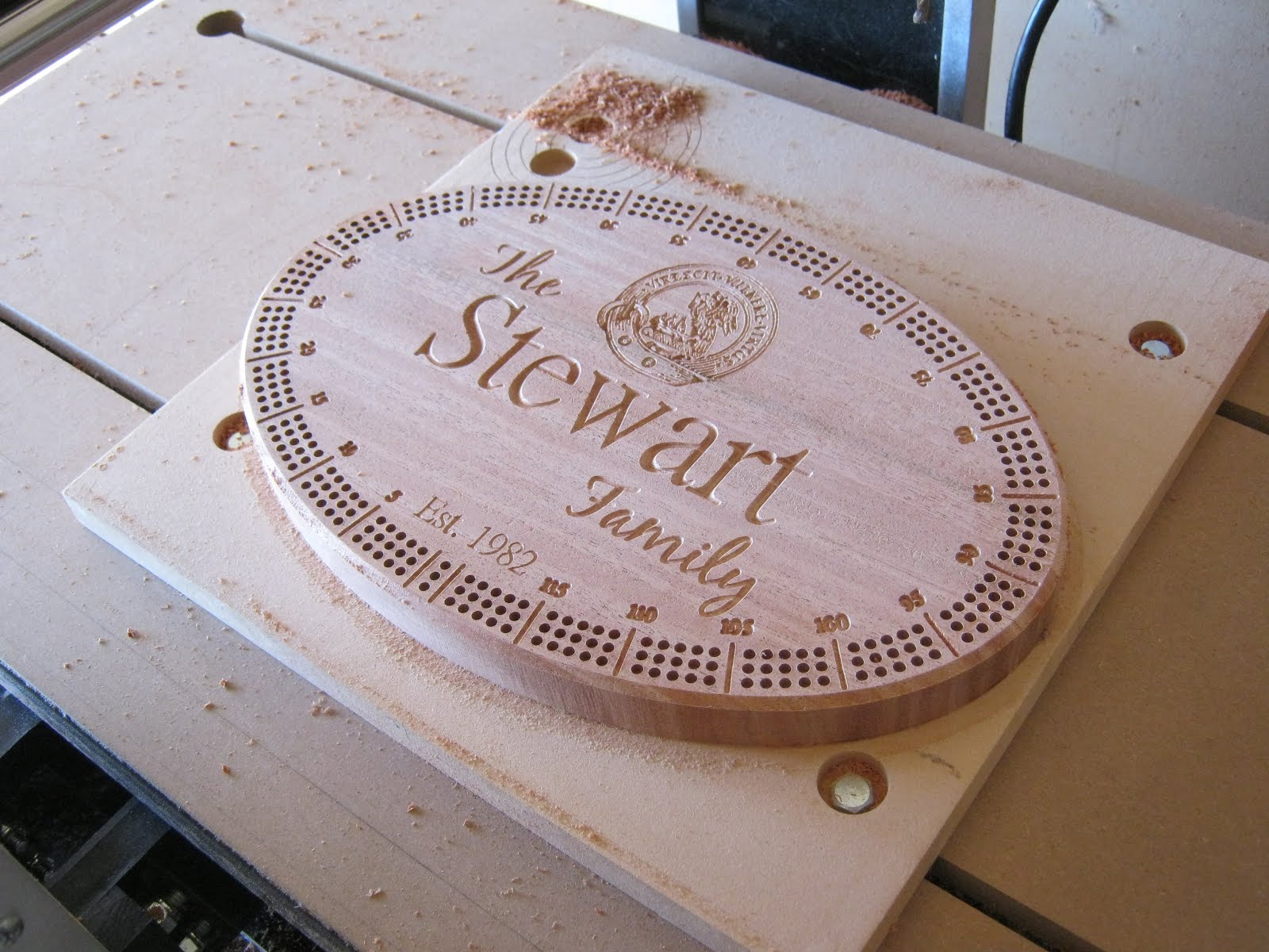 Perry Projects: Mahogany Cribbage Board