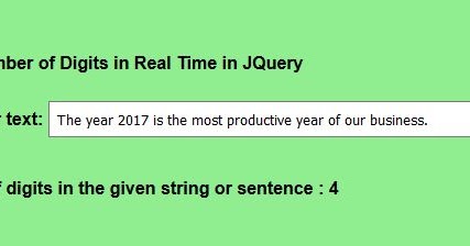 Free Programming Source Codes and Computer Programming Tutorials: Count number of Digits in Real ...