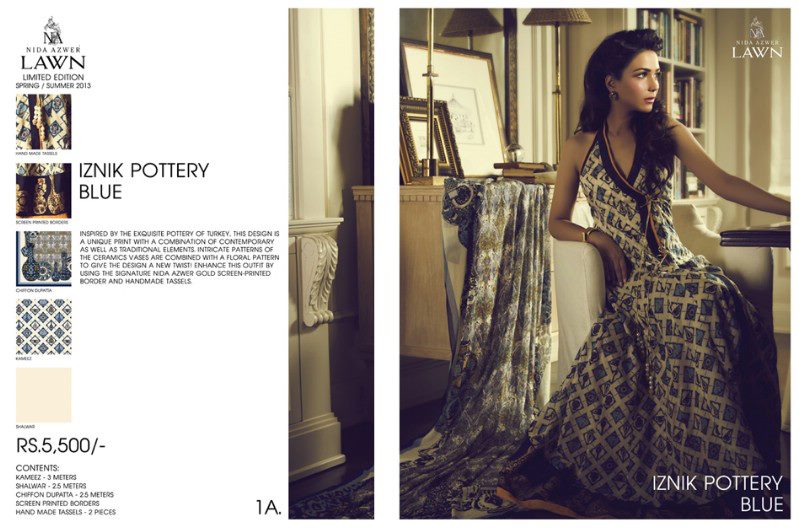 Nida Azwer Premium Lawn Look-Book 2013 | Nida Azwer Lawn Collection ...