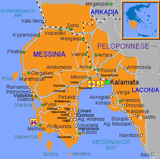 rezydent - pilot wycieczek - przewodnik GRECJA: MESSINIA - Peloponez