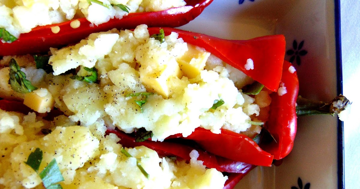 Piments bananes farcis aux pommes de terre