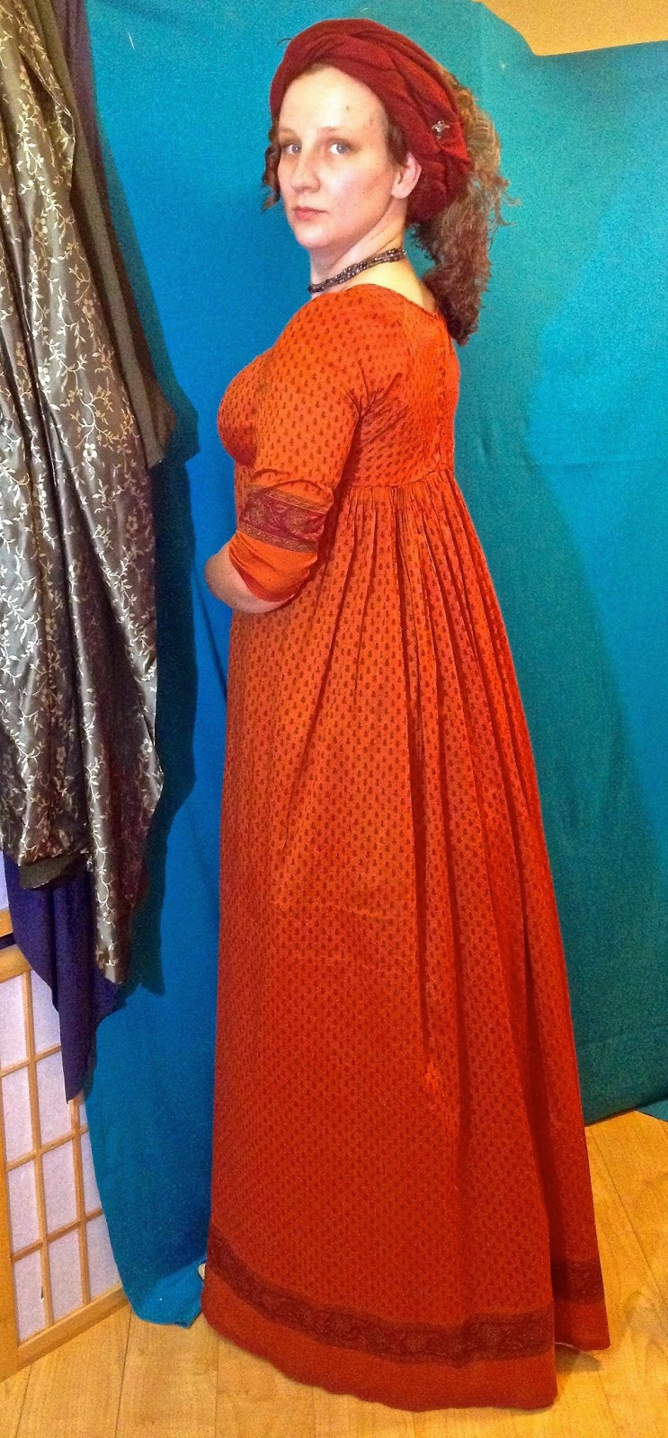 The Laced Angel: Orange Regency Sari Gown