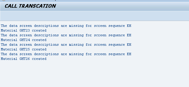 Sap Tech Uploading The Master Records Mm01 To Sap System Using Call Transaction Method Tab