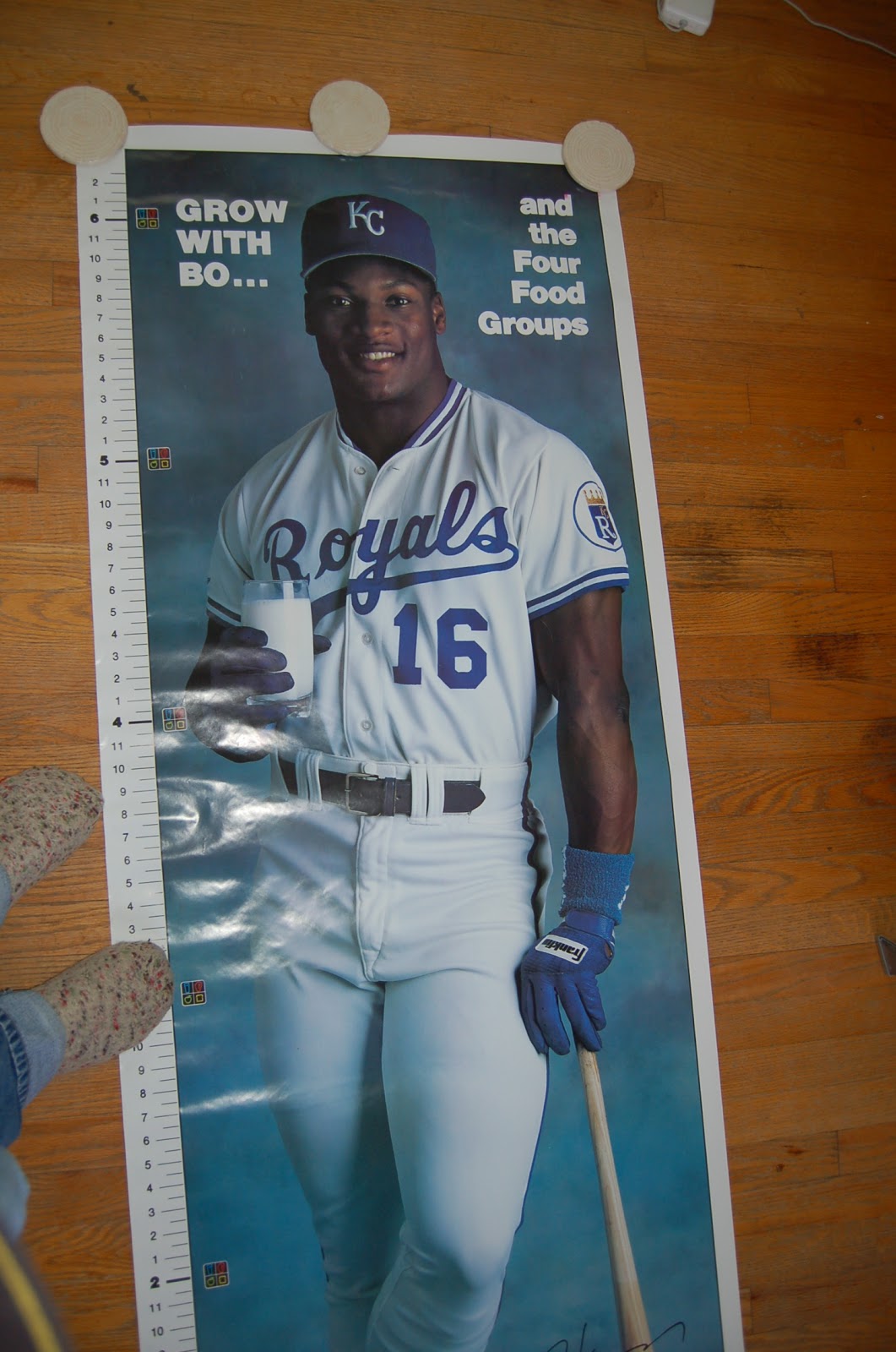 K City Relics: "Grow With Bo....." Vintage Bo Jackson Milk Poster